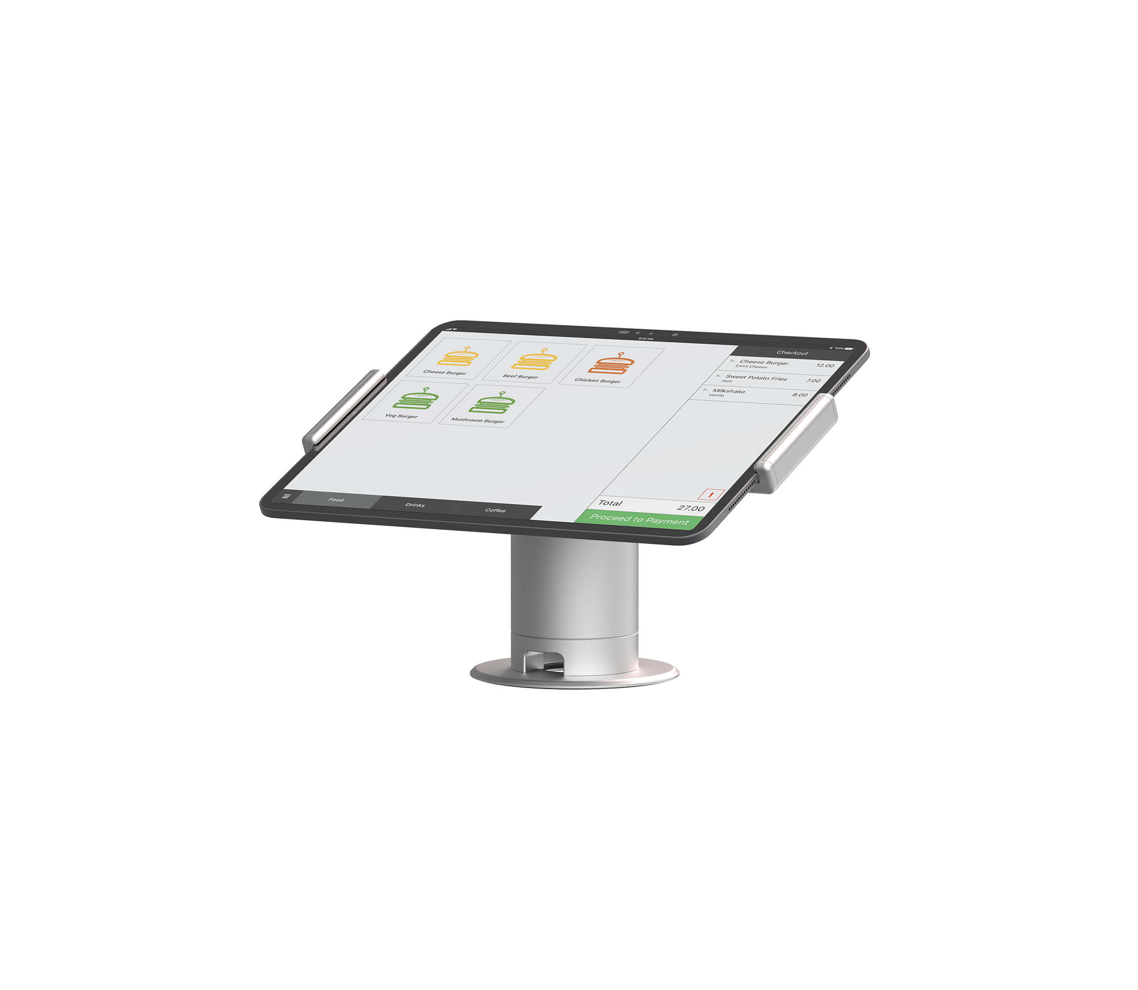 Powered iPad Swivel Stand