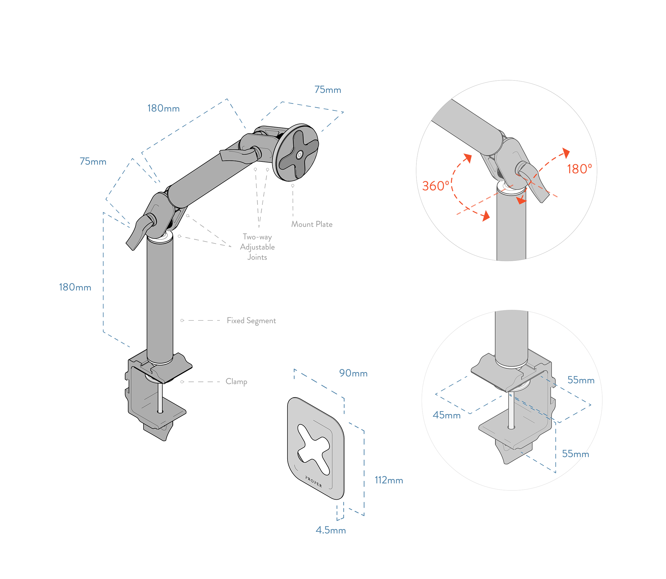 Universal Tablet Connect Arm