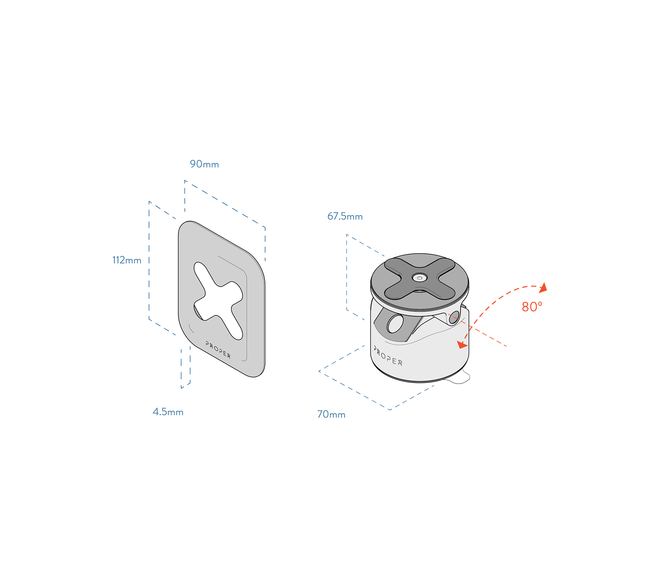 Universal POS Pivot Tablet Stand