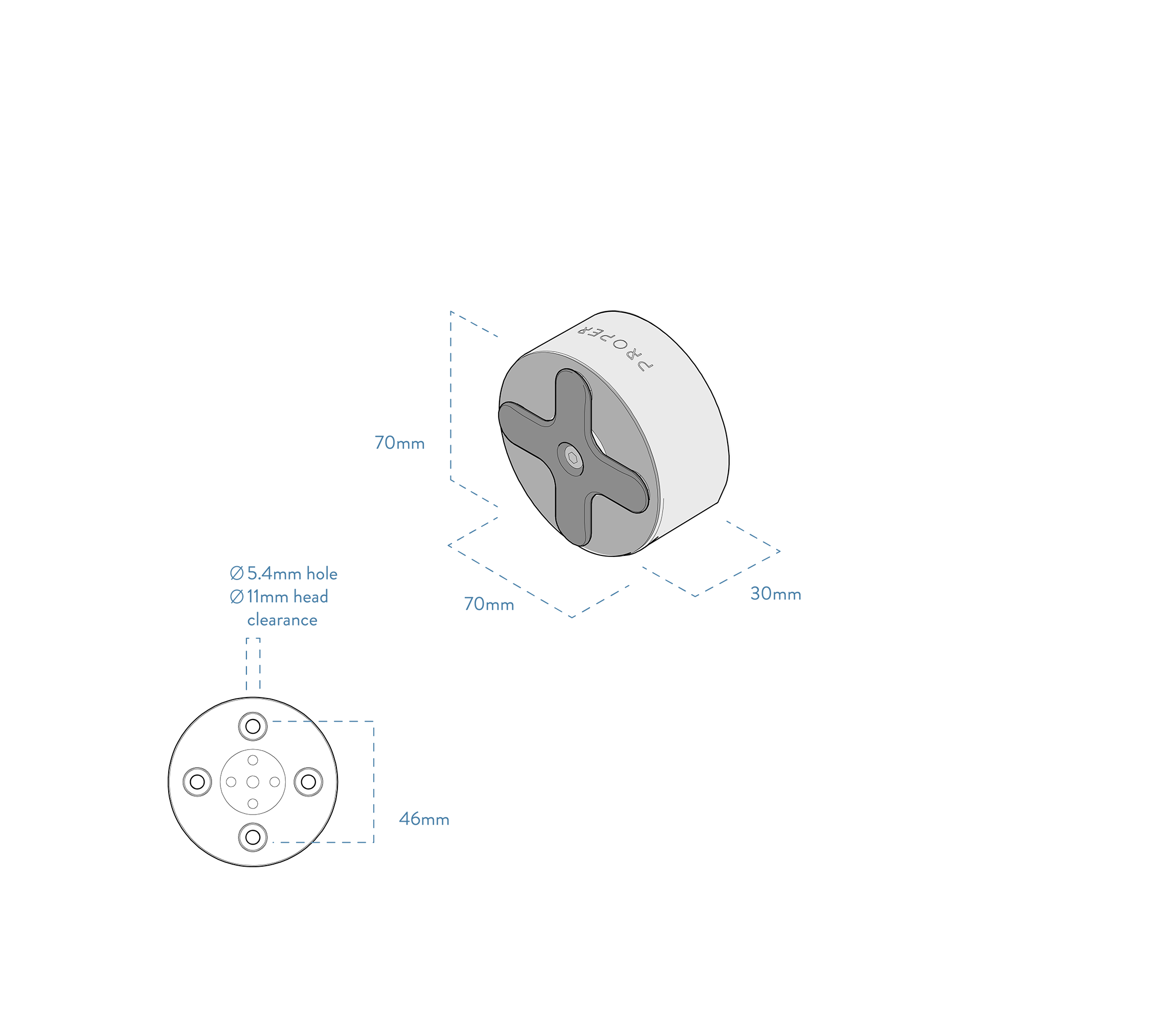 iPad Wall Mount Disk Pro